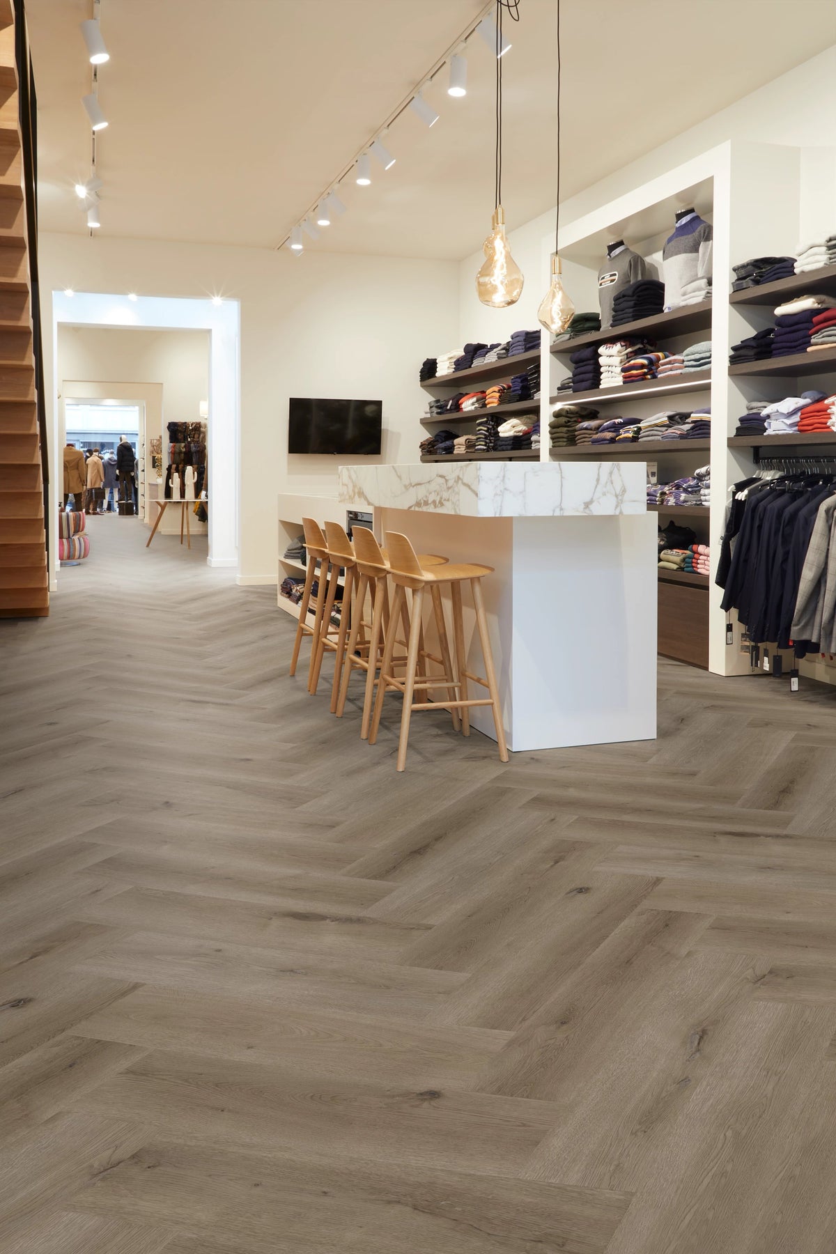 COREtec Essentials Herringbone Texas Oak H86 | Newland Floors — Newland ...