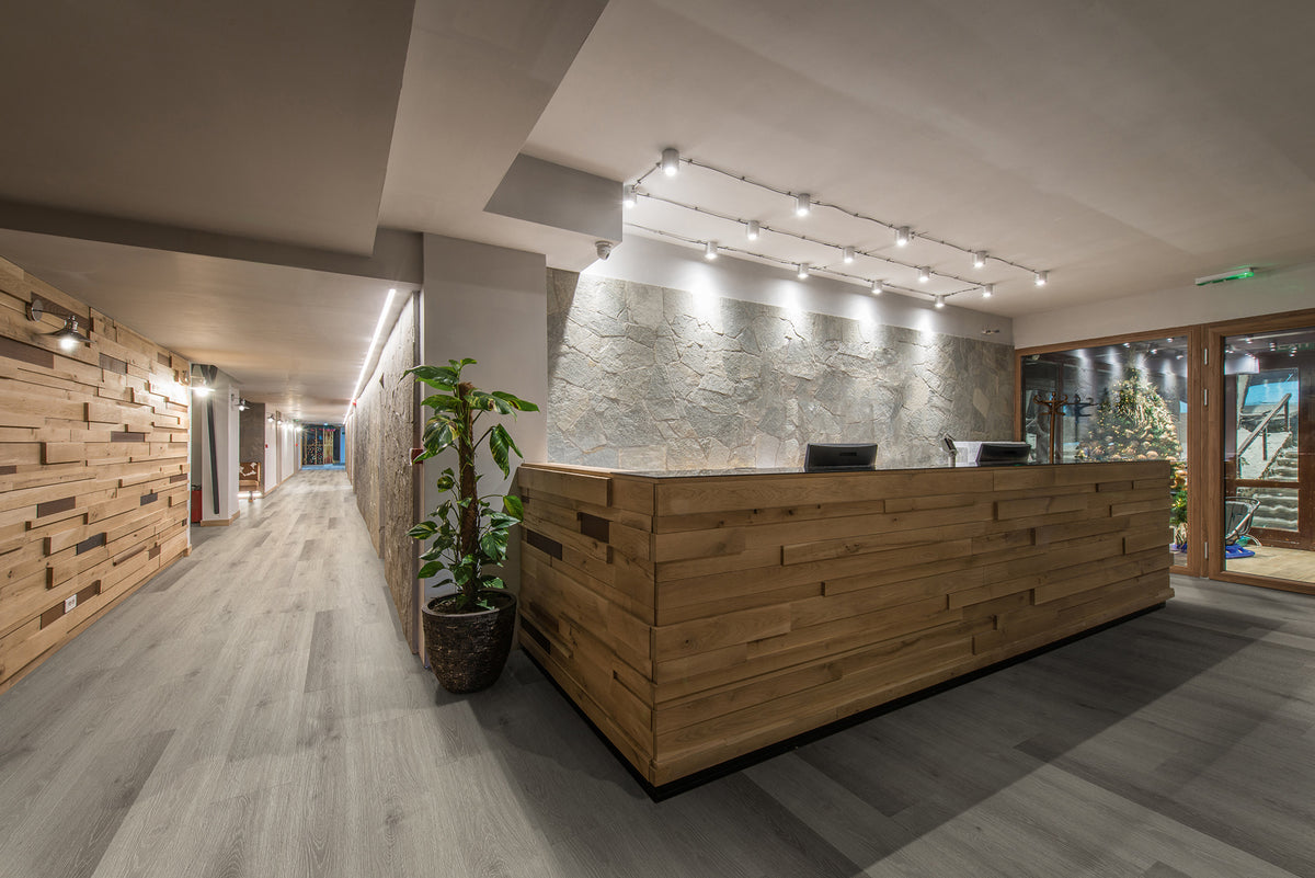 Luvanto Misty Elm Vinyl Flooring | Glue Down LVT — Newland Floors and Doors